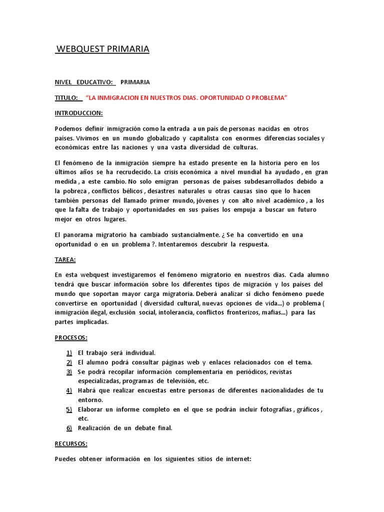 Inmigración: Oportunidad o Problema | PDF | Migración humana | Inmigración
