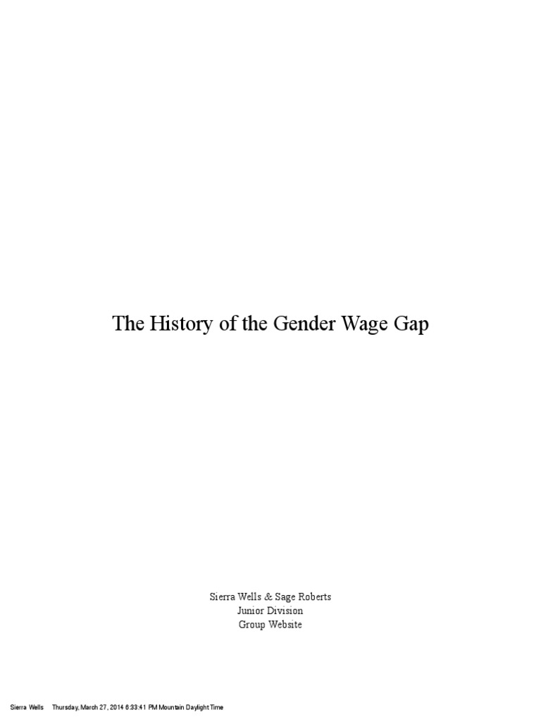 Process Paper NHD | PDF | Gender Pay Gap | Gender
