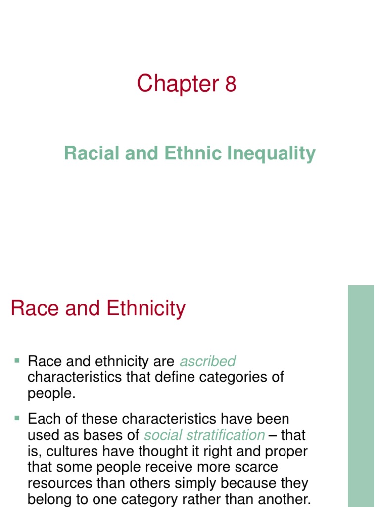 Racial and Ethnic Inequality | PDF | Prejudices | Social Inequality