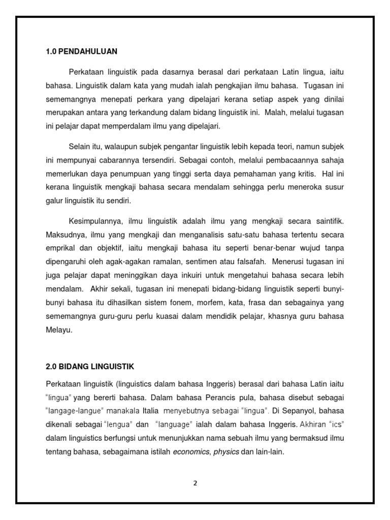 Linguistik Bahasa Melayu Buku Tatabahasa