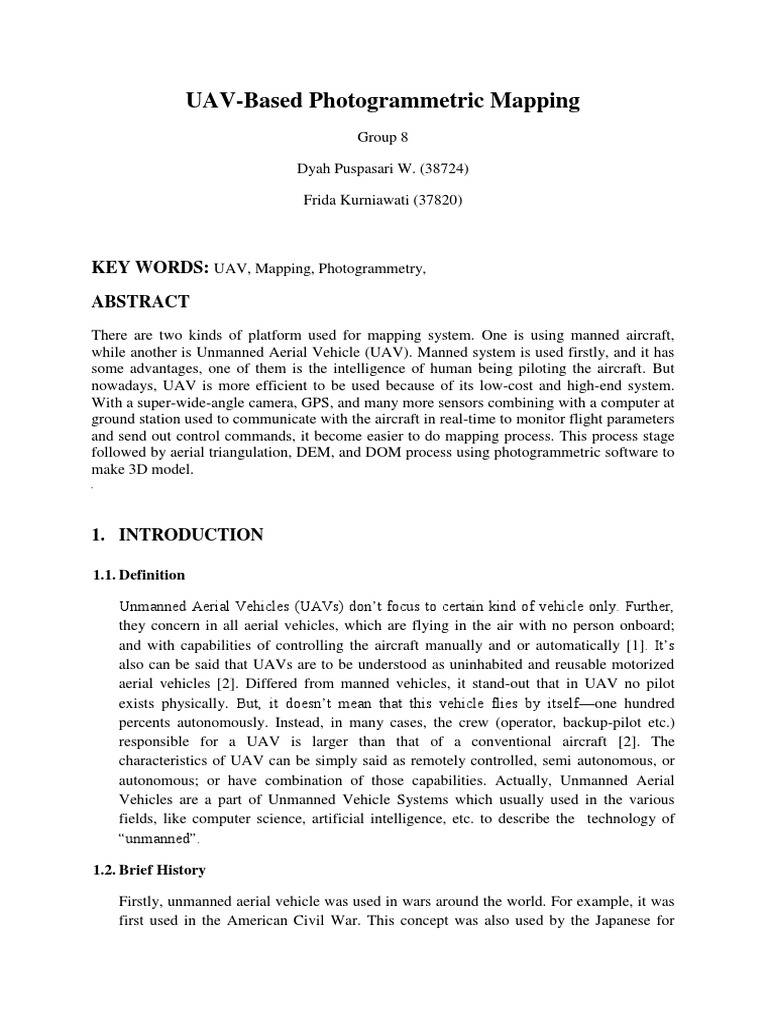 UAV-Based Photogrammetric Mapping | PDF | Unmanned Aerial Vehicle ...