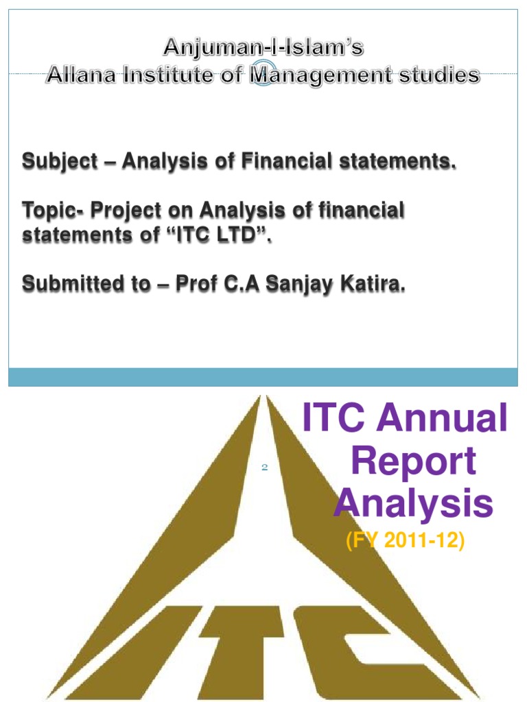 Subject - Analysis of Financial Statements. Topic-Project On Analysis ...
