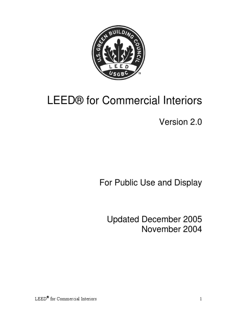 74 Leed Commercial Interiors | PDF | Leadership In Energy And ...