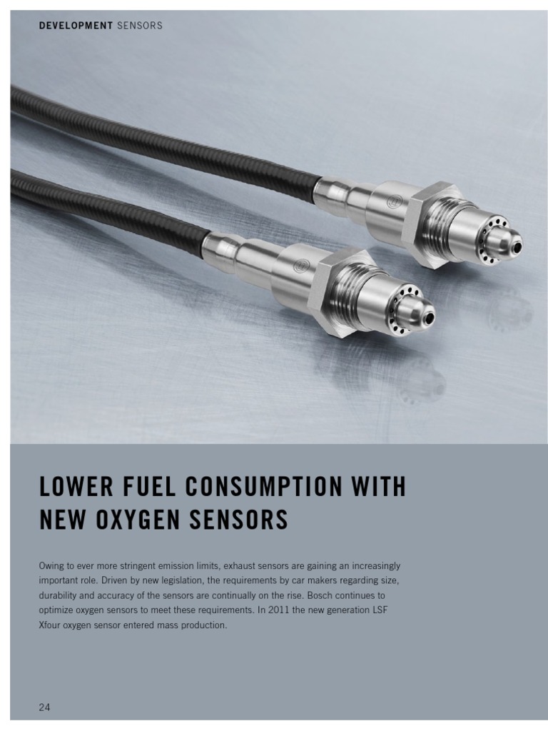 Lower Fuel Consumption With New Oxygen Sensors | PDF | Exhaust Gas ...