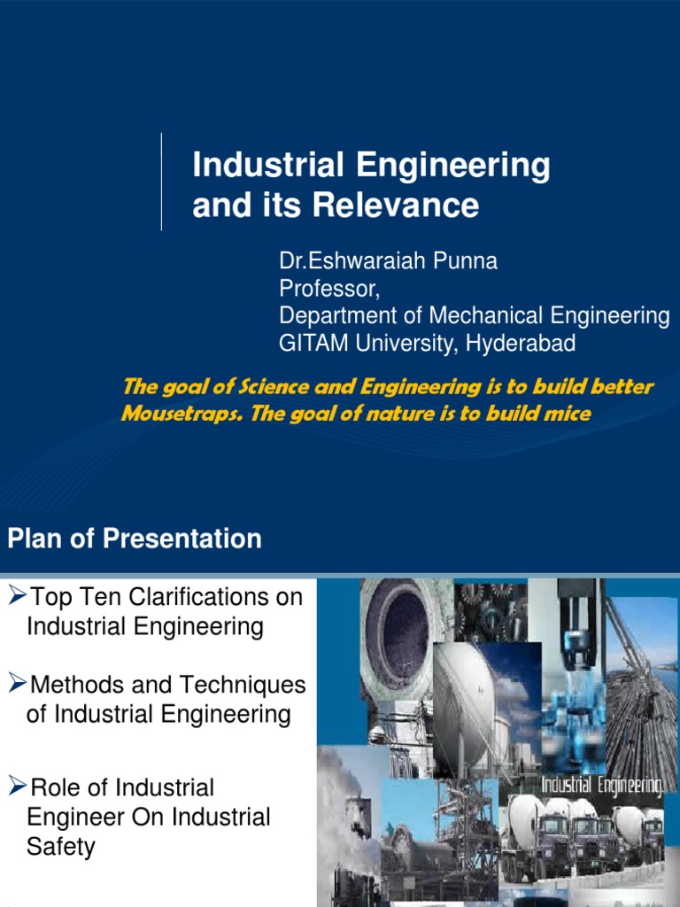 Industrial Engineering And Its Relevance Pdf Industrial Engineering