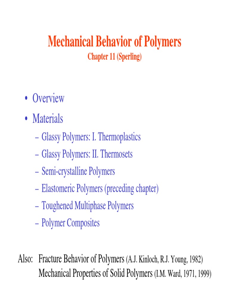 Mechanical Properties of Polymers Explained | PDF | Teaching Methods ...