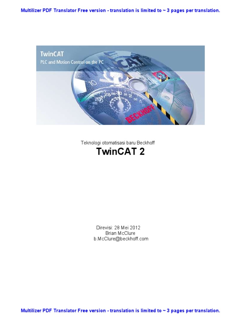 TwinCAT 2 Manual v2 - 1 - 0 | PDF | Numerical Control | Programmable Logic Controller