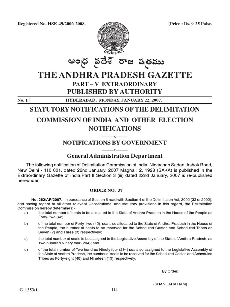 AP Constituencies | PDF | Politics Of India | Government Of India