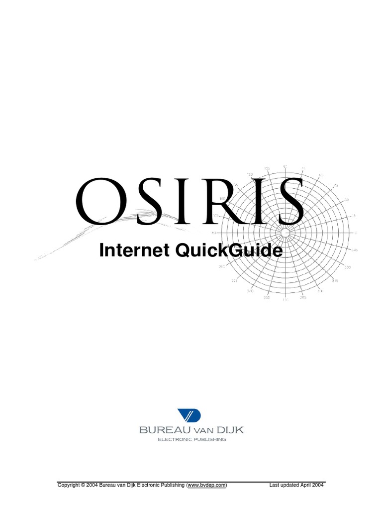 OSIRIS GUIDE | Internet | Databases