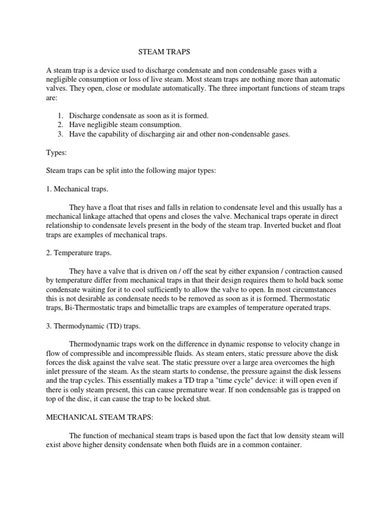 Steam Traps Wiki Seminar2 | PDF | Steam | Valve