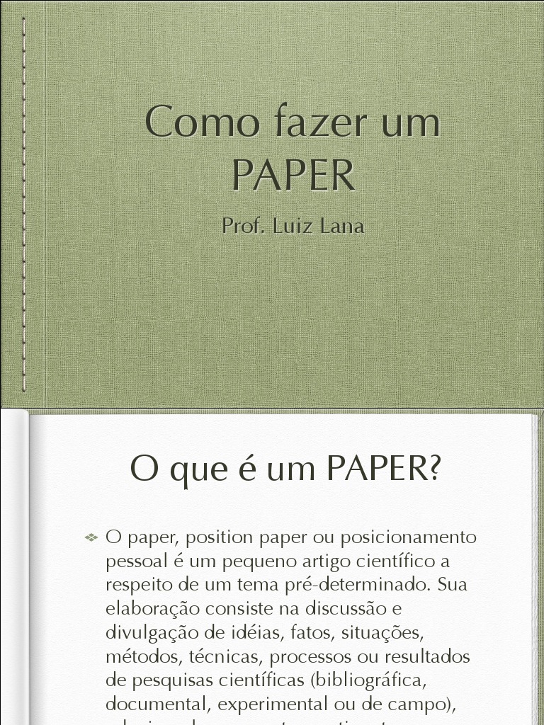 Paper - o Que É e Como Fazer | PDF | Citação | Escrita