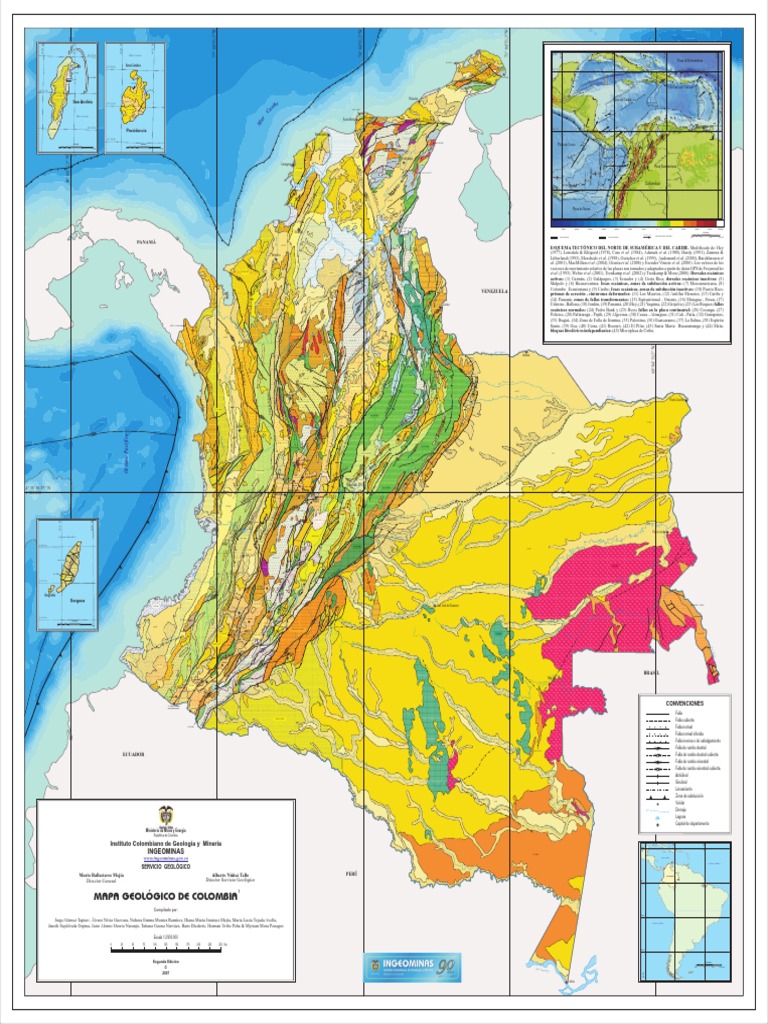 Mapa Geologico Colombia 2006 | PDF | Andes | Cretáceo