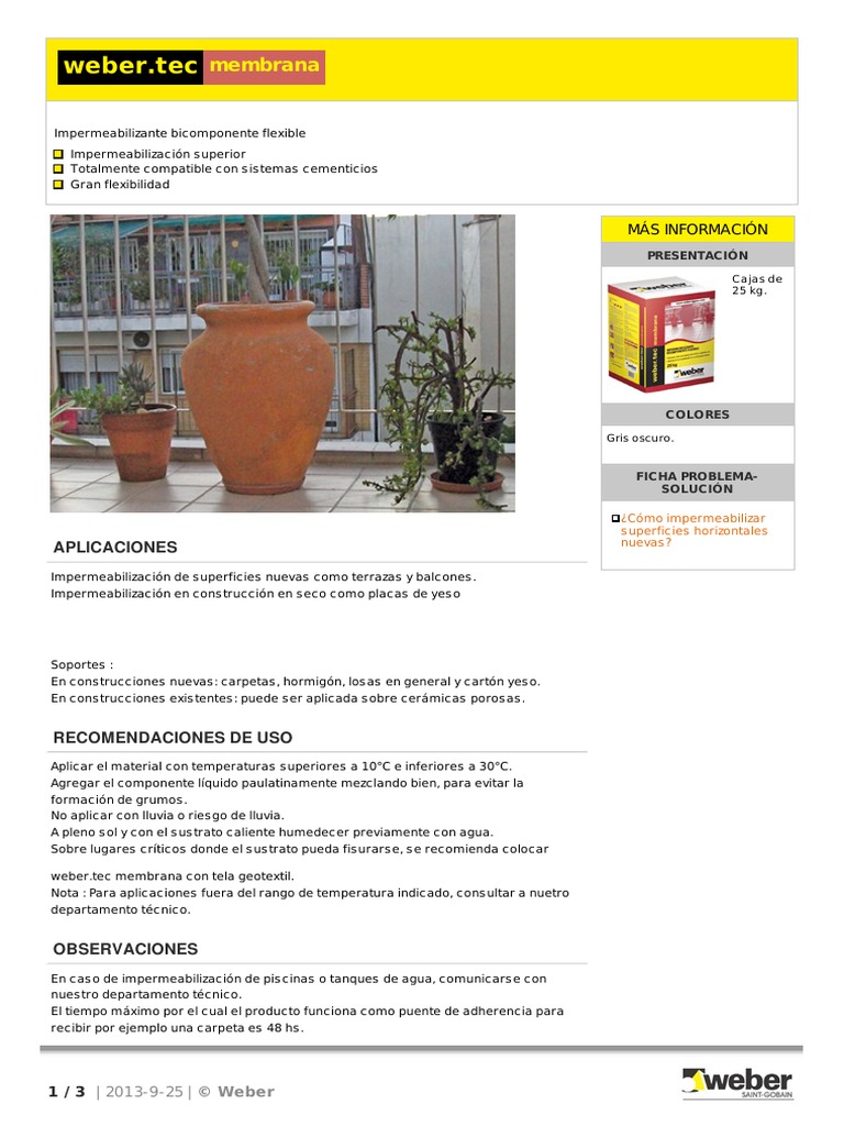 Webertec Membrana | PDF | Naturaleza | Science