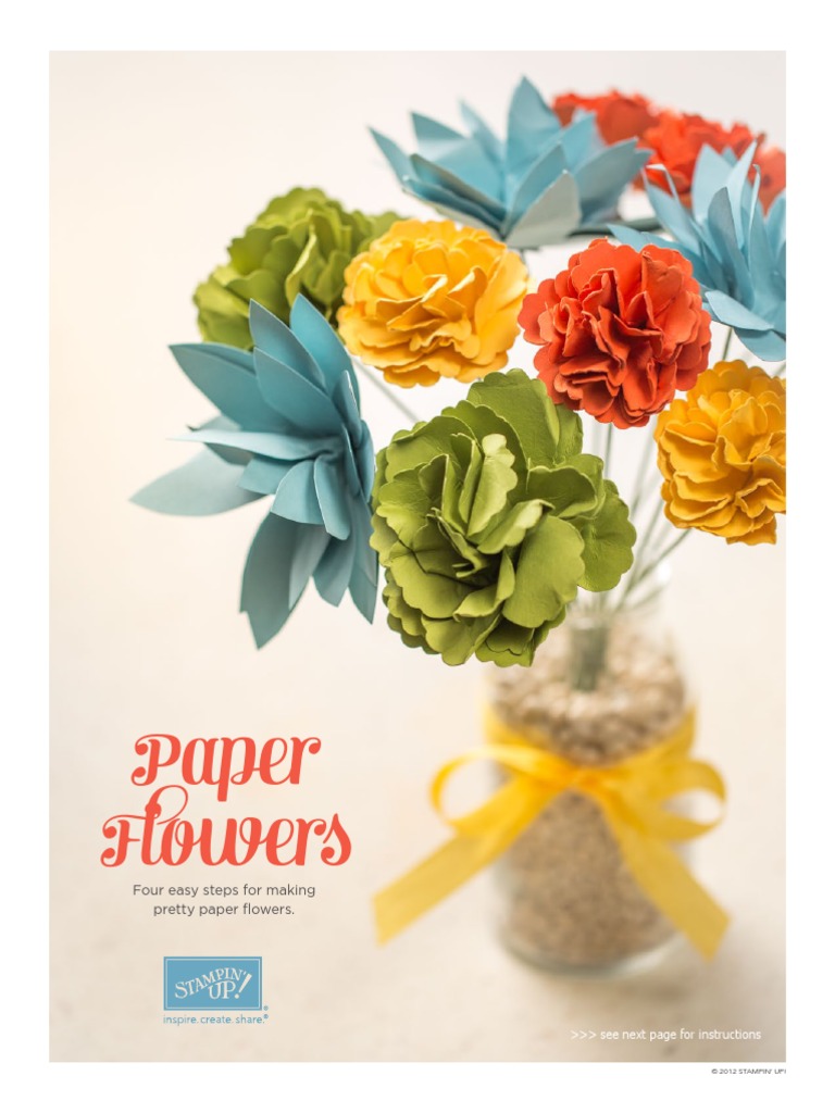 How to Make Paper Flowers in Four Steps | PDF | Art