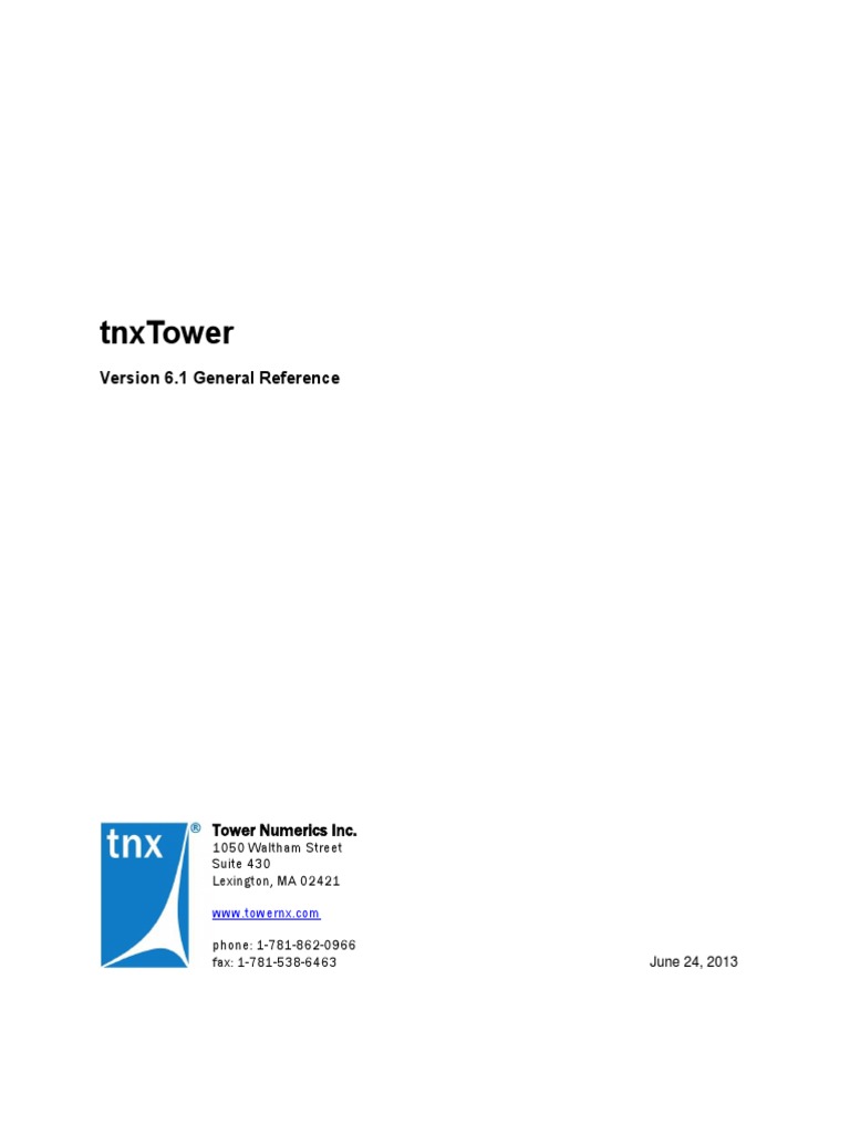TNX Tower Manual | PDF | Microsoft Word | Spreadsheet