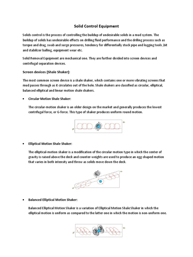 Solid Control Equipment | Download Free PDF | Mechanical Engineering ...