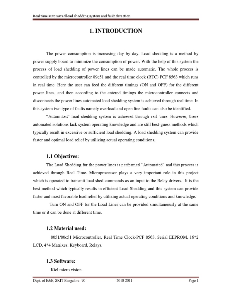 Real Time Automated Load Shedding System | PDF | Rectifier | Power Supply