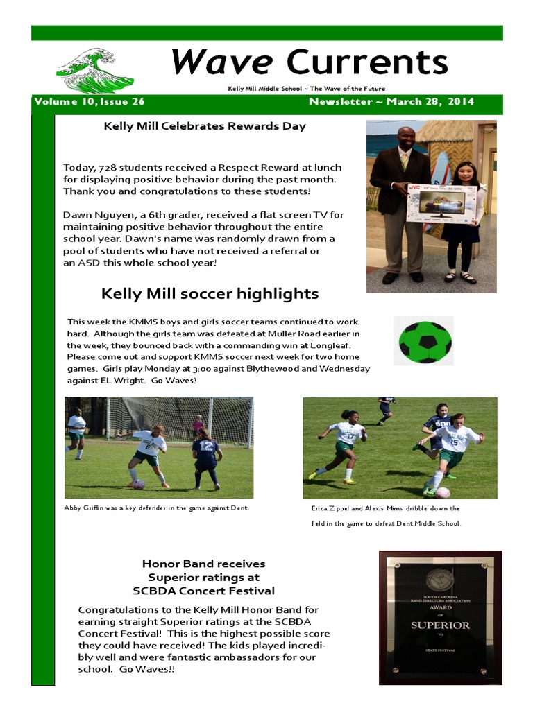 Kelly Mill Middle School - March 28th Newsletter | PDF | Adolescence ...