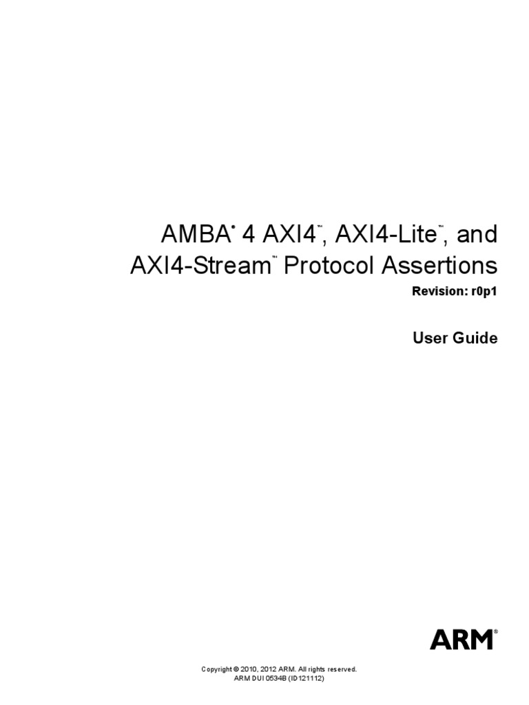 DUI0534B Amba 4 Axi4 Protocol Assertions Ug | Communications Protocols | Hardware Description ...