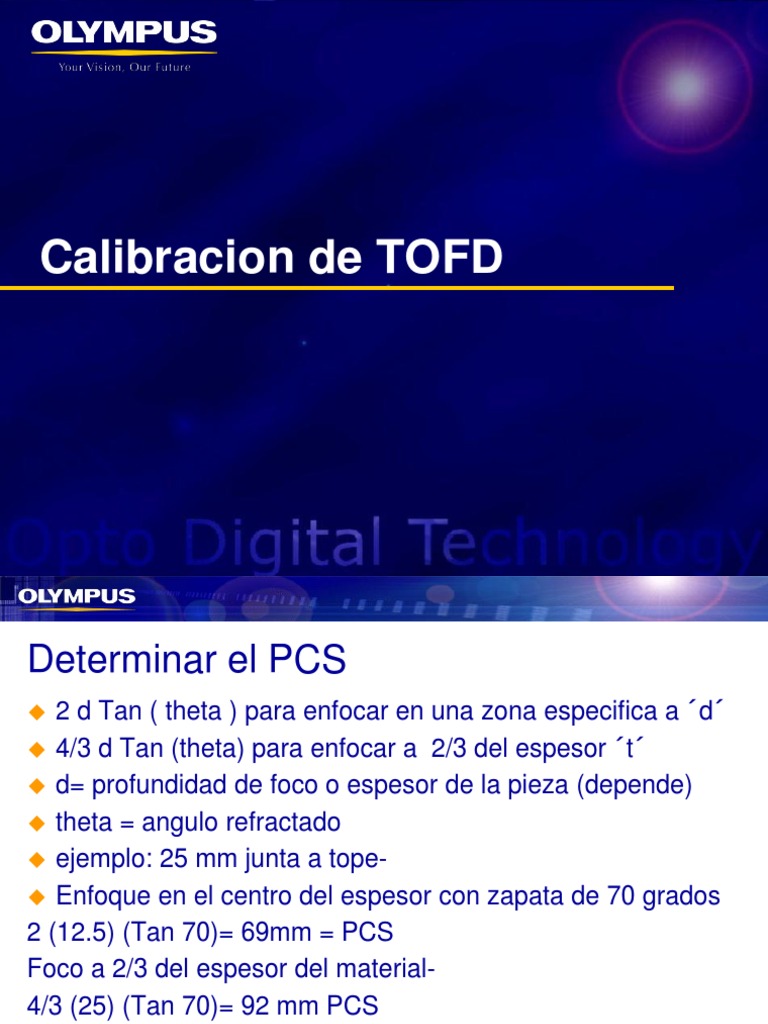 Setting Up TOFD - ES | PDF | Oscilación | Movimiento (física)
