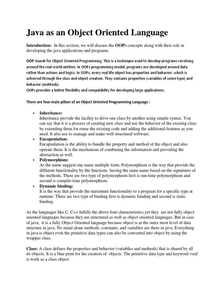 Object Oriented Programming Concepts in Java: Encapsulation ...