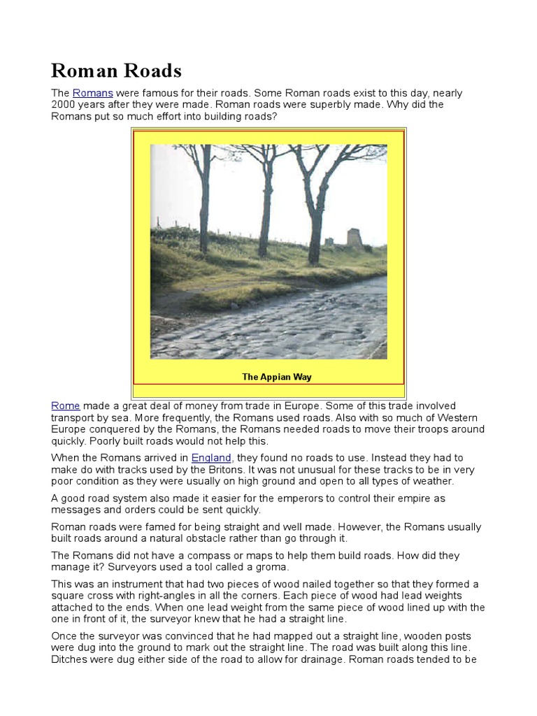 How the Romans Built Straight Roads Using Simple Tools | PDF | Rome ...