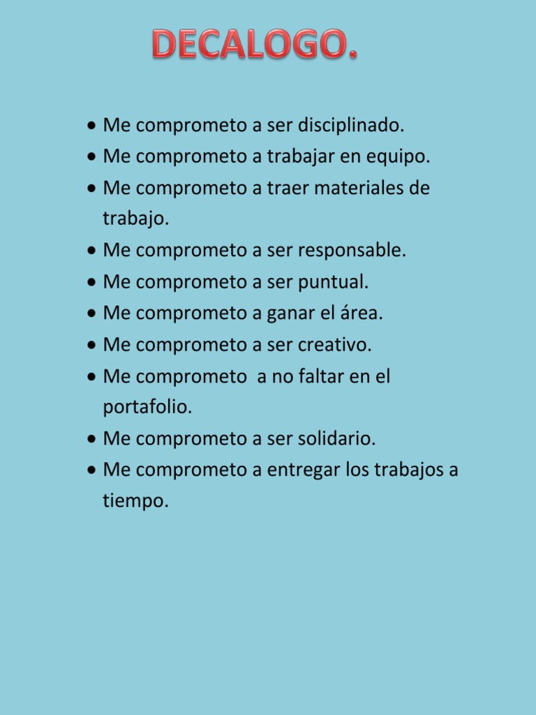 Me Comprometo A Ser Disciplinado | PDF