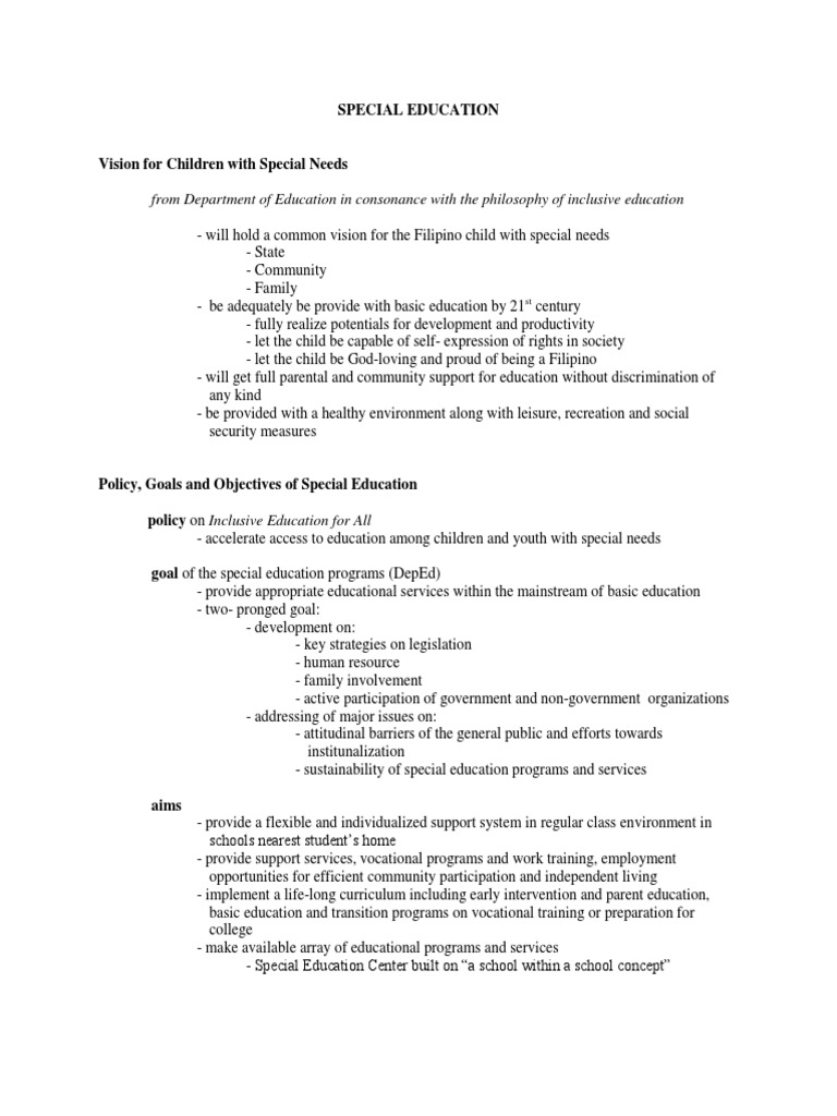 Special Education | PDF | Special Education | Inclusion (Education)