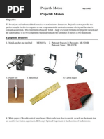 Projectile Motion Lab Report | PDF | Projectiles | Spacetime