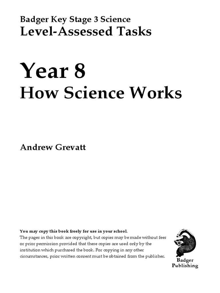 Badger Task Year 8 | PDF | Educational Assessment | Argument