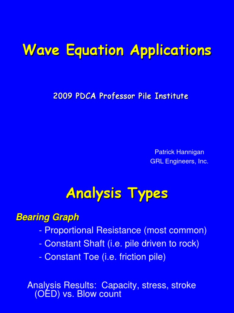 Wave Equation Applications Overview | PDF | Deep Foundation | Building ...