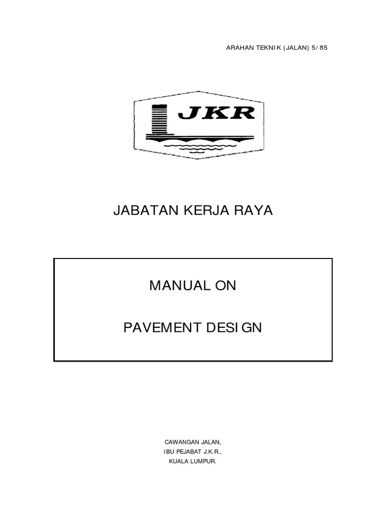 Manual On Pavement Design | PDF | Asphalt | Construction Aggregate