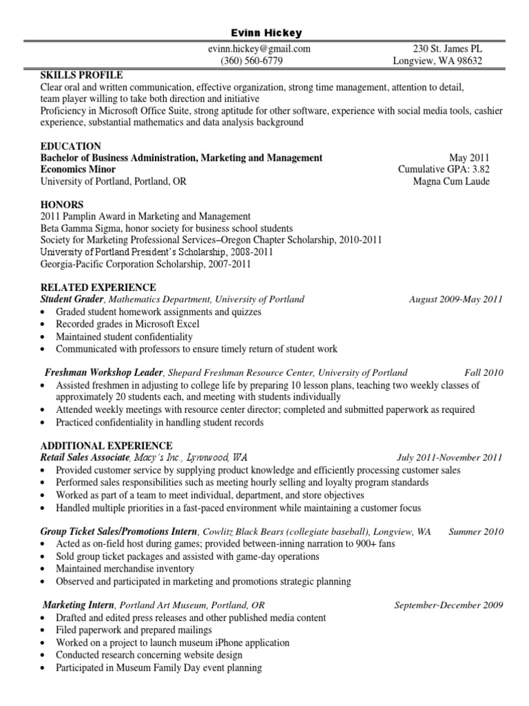 A1 - Sda Application Resume | PDF | Sales | Portland