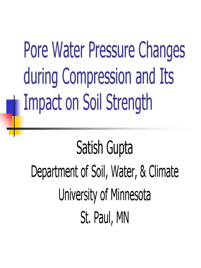 Pore Water Ppt | Strength Of Materials | Stress (Mechanics)