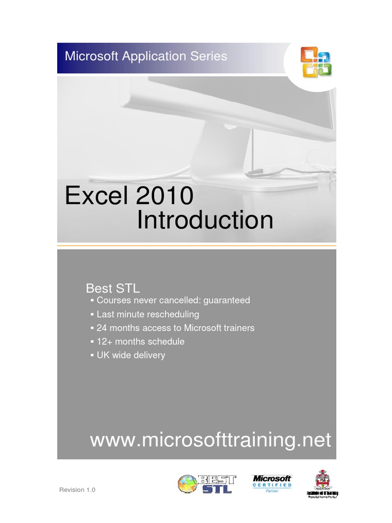 Excel 2010 Introduction Best STL Training Manual | PDF | Microsoft Excel | Spreadsheet