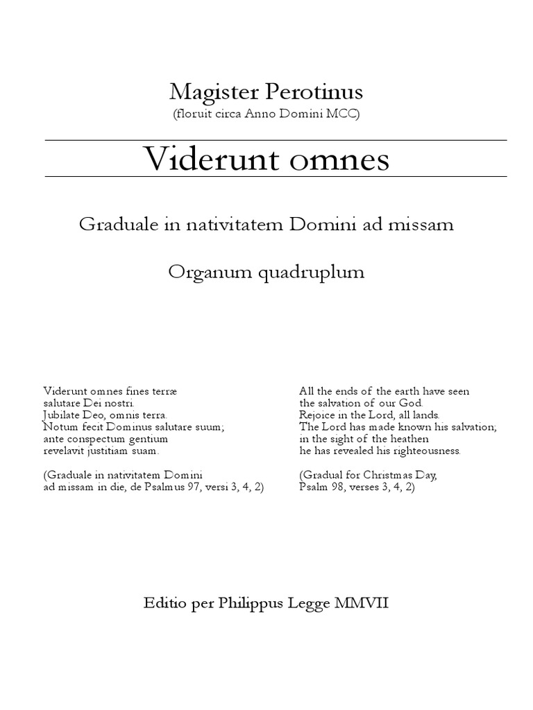 Perotinus Viderunt Omnes | PDF