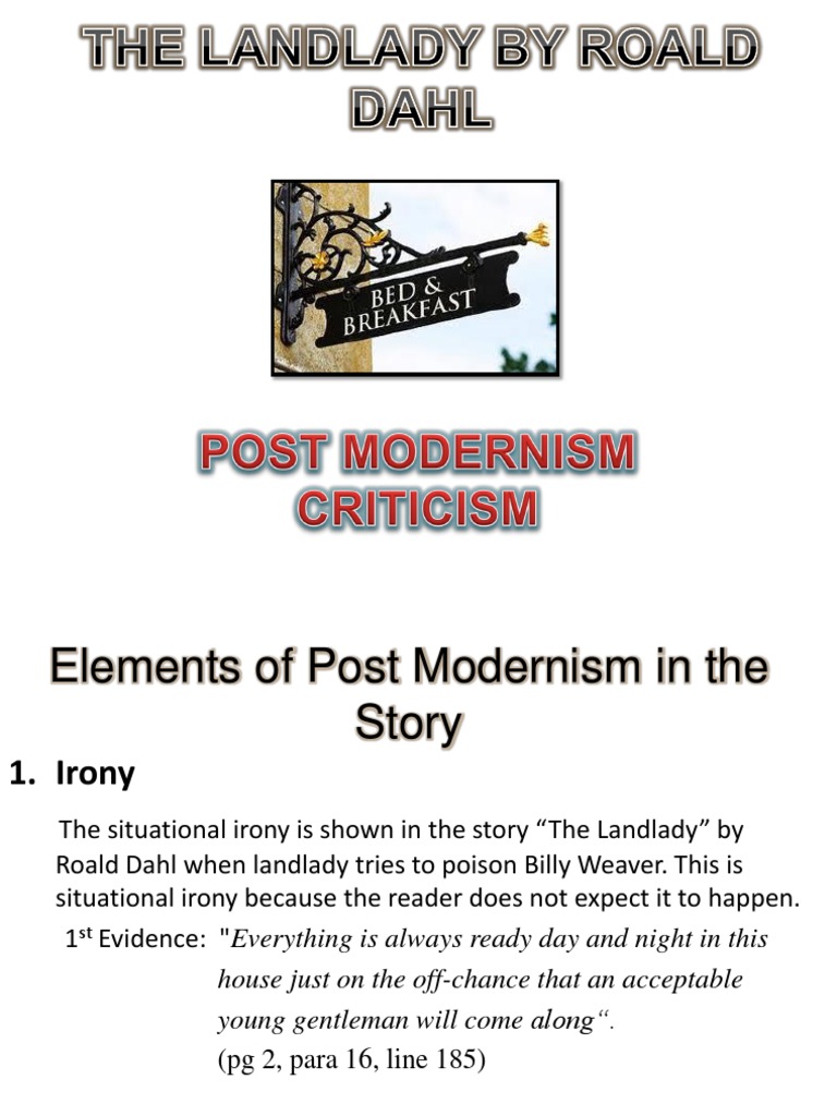Irony and Foreshadowing in "The Landlady" | PDF