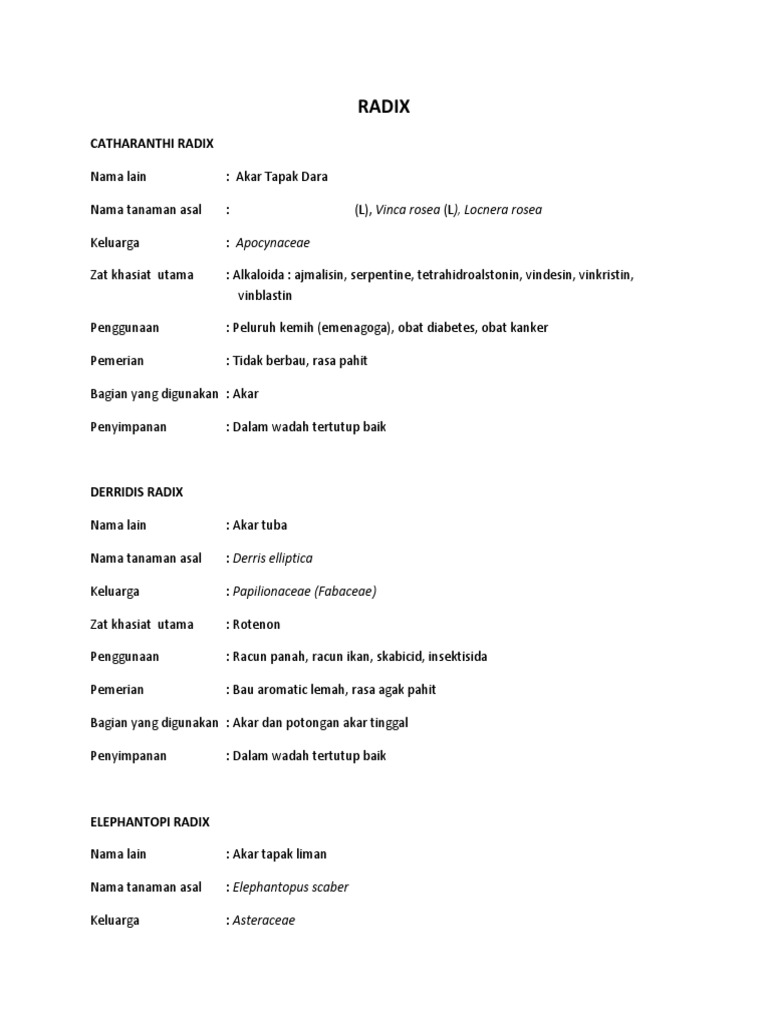 RADIX Dan CORTEX. Akafarma 1 | PDF