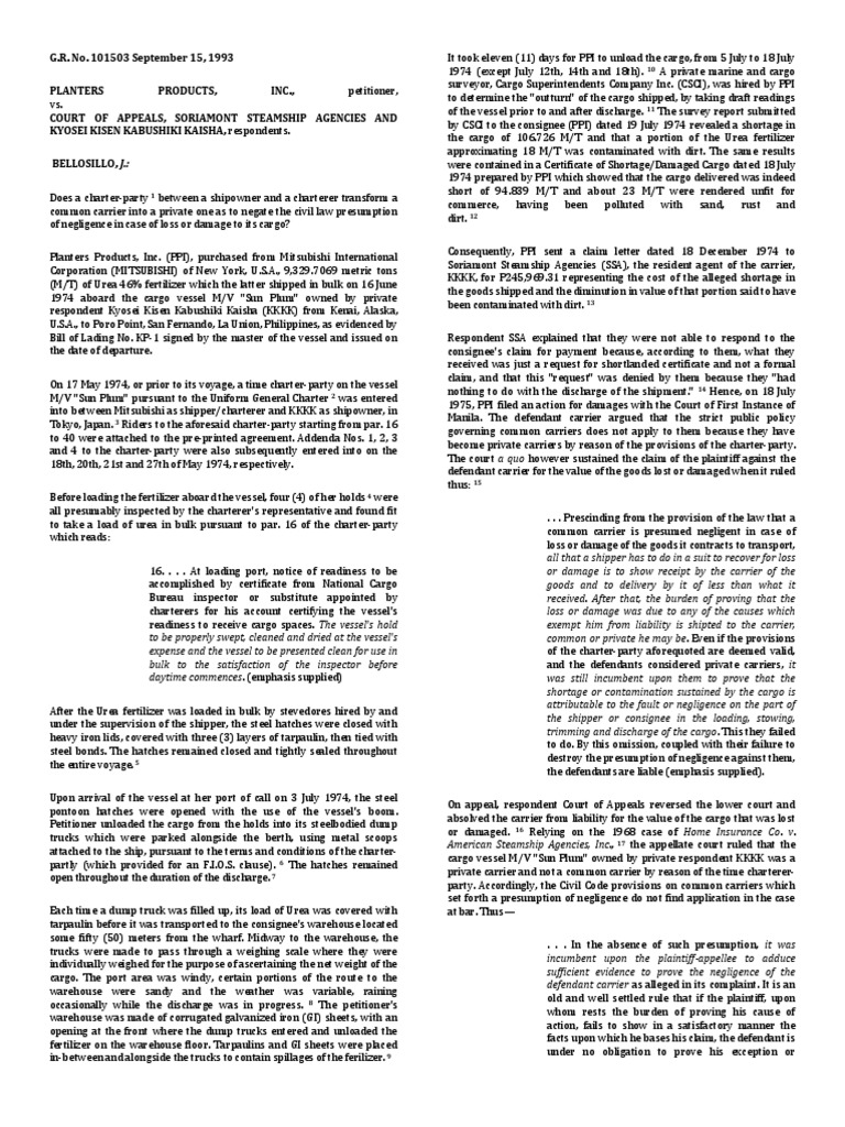 Charter Parties | PDF