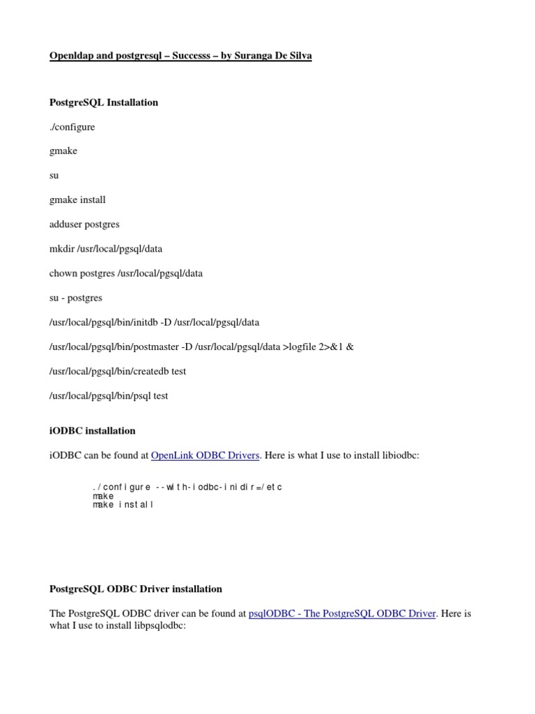 Openldap Success | PDF | Postgre Sql | Databases