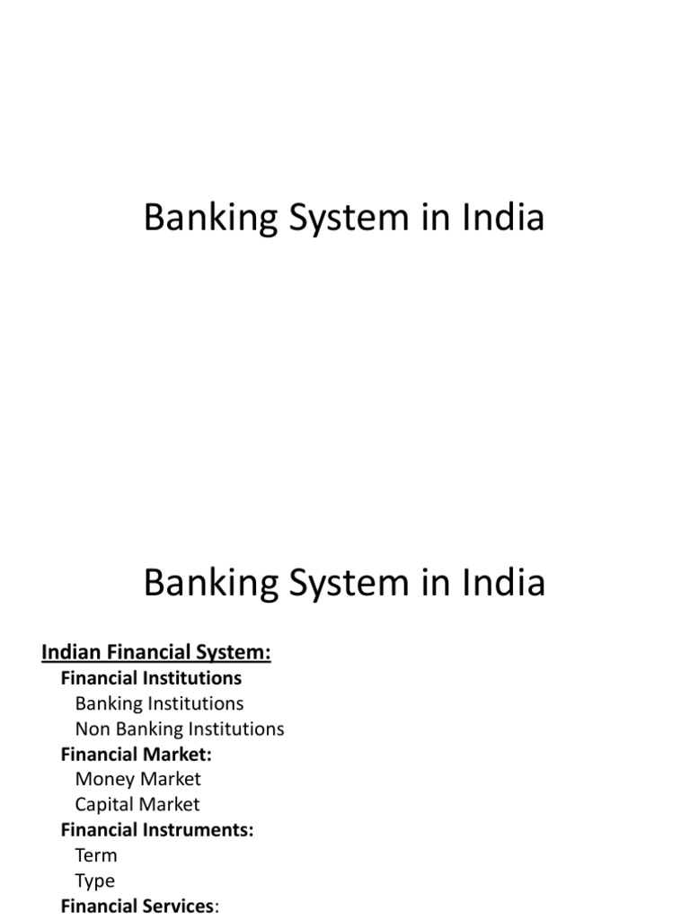 Banking System in India | PDF | Banks | Money