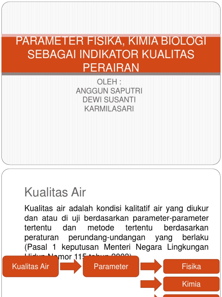 Indikator Kualitas Perairan: Parameter Biologi | PDF | Sains & Matematika
