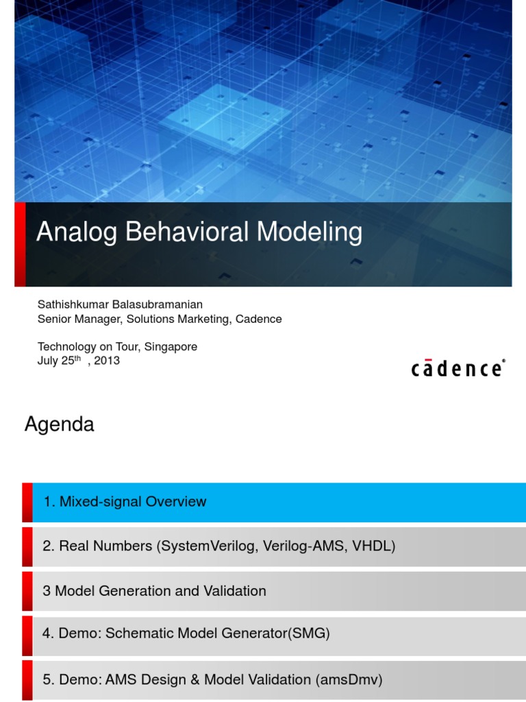 4 Singapore Analog Behavioral Modeling | PDF | Vhdl | Mixed Signal Integrated Circuit