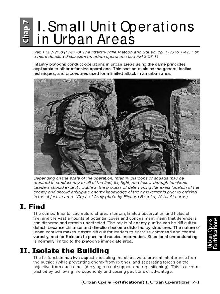 Urban Operations Tactics Overview | PDF | Trench Warfare | Infantry