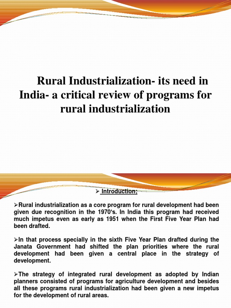 Rural Industrialisation | PDF | Employment | Unemployment