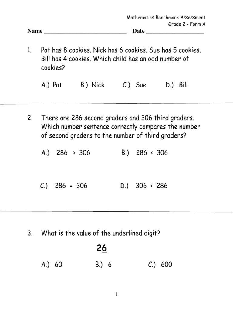 Grade 2 - Assessment A | PDF | Shape | Mathematical Objects