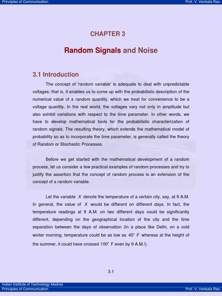 Random Signals and Noise | PDF | Stationary Process | Stochastic Process