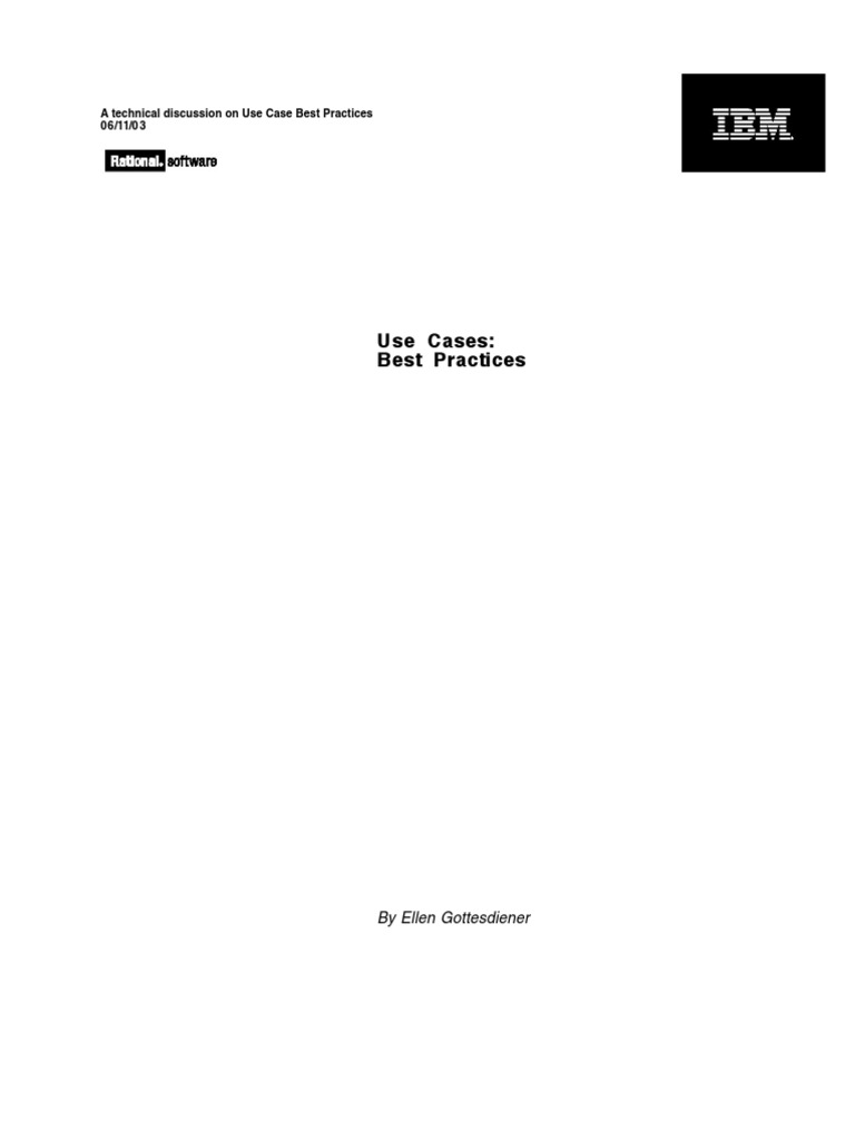 Use Case Best Practices Guide | PDF | Use Case | Conceptual Model