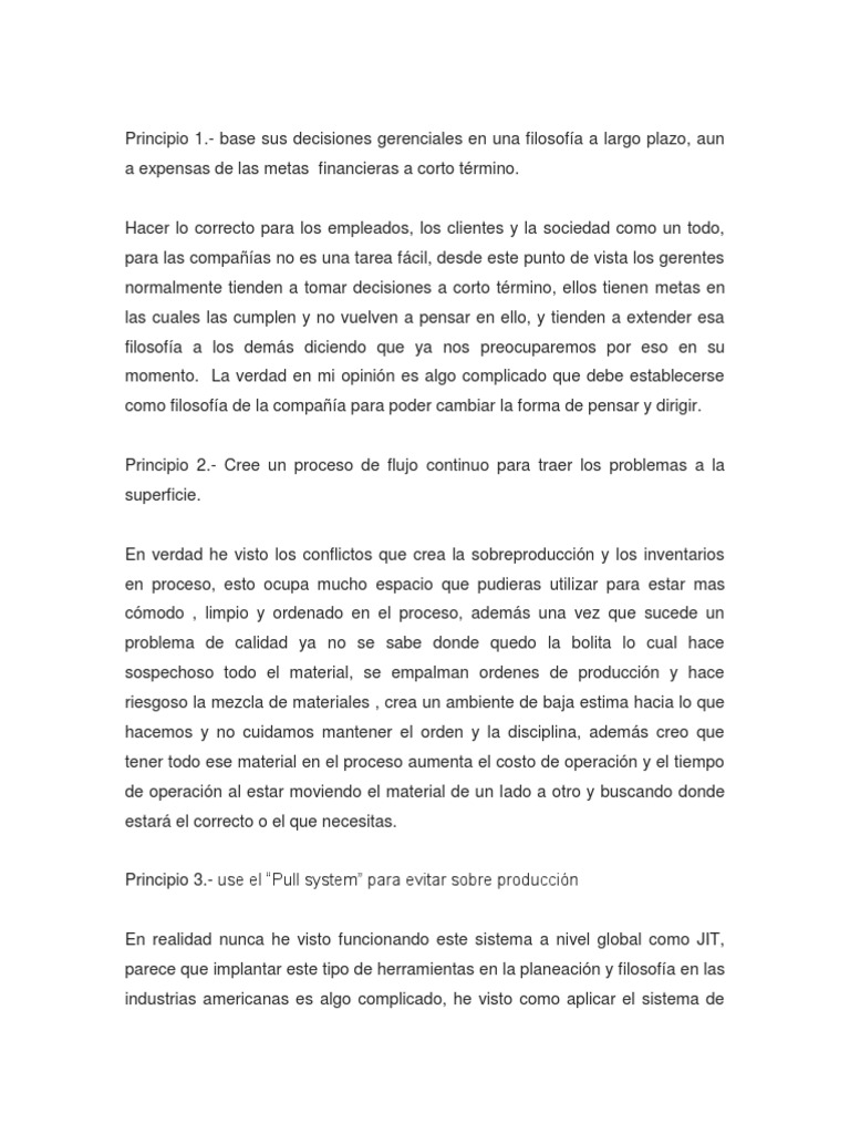 Resumen 14 Principios Del Dr. Linker | PDF | Toma de decisiones ...