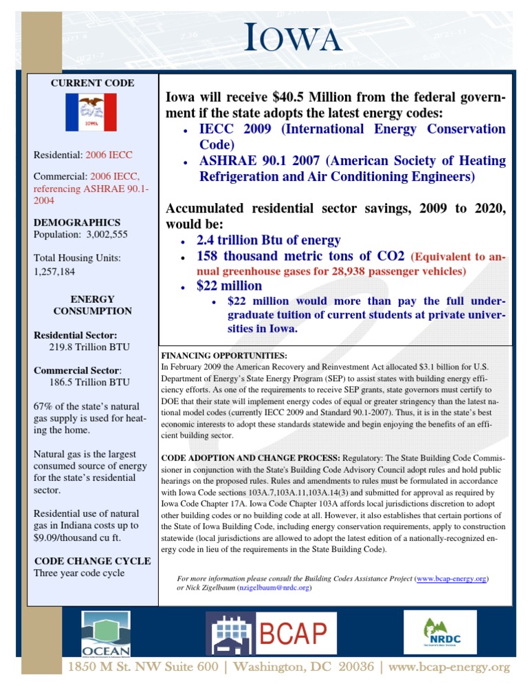 Iowa Energy Code Adoption Benefits | PDF